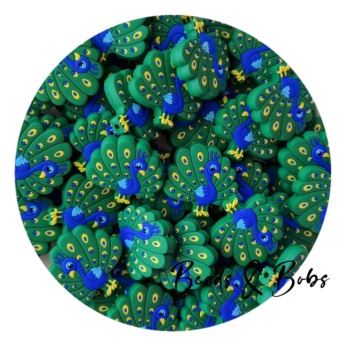Silicone Peacock Beads – Beads & Bobs craft co.