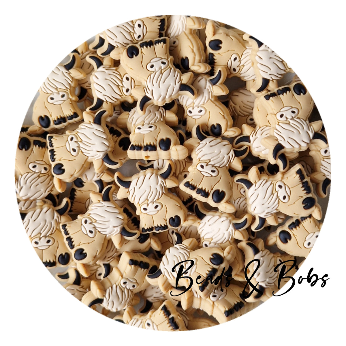 Silicone Cattle Cow Beads - 2 Colours – Beads & Bobs craft co.