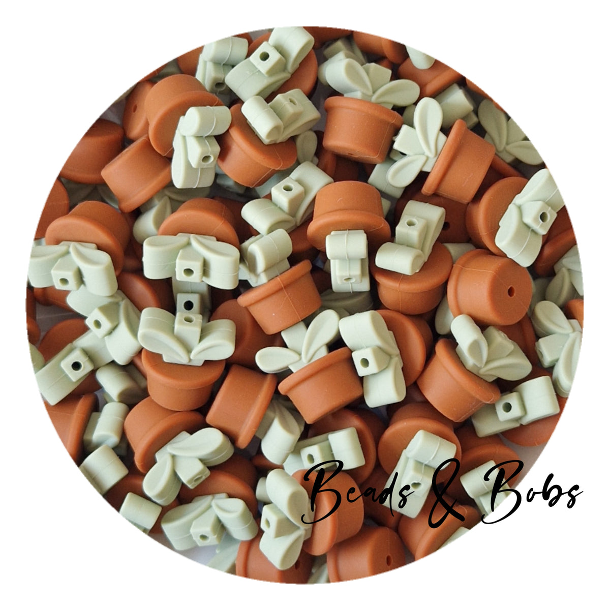 Silicone Pot Plant Beads - 2 Colours – Beads & Bobs craft co.