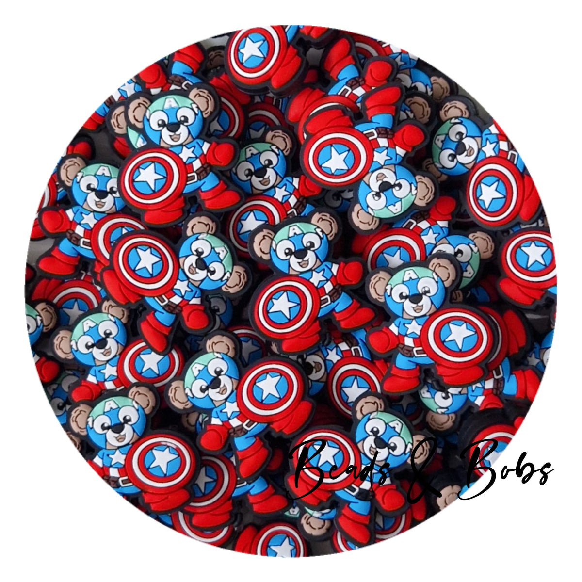 Silicone Captain Teddy beads – Beads & Bobs craft co.